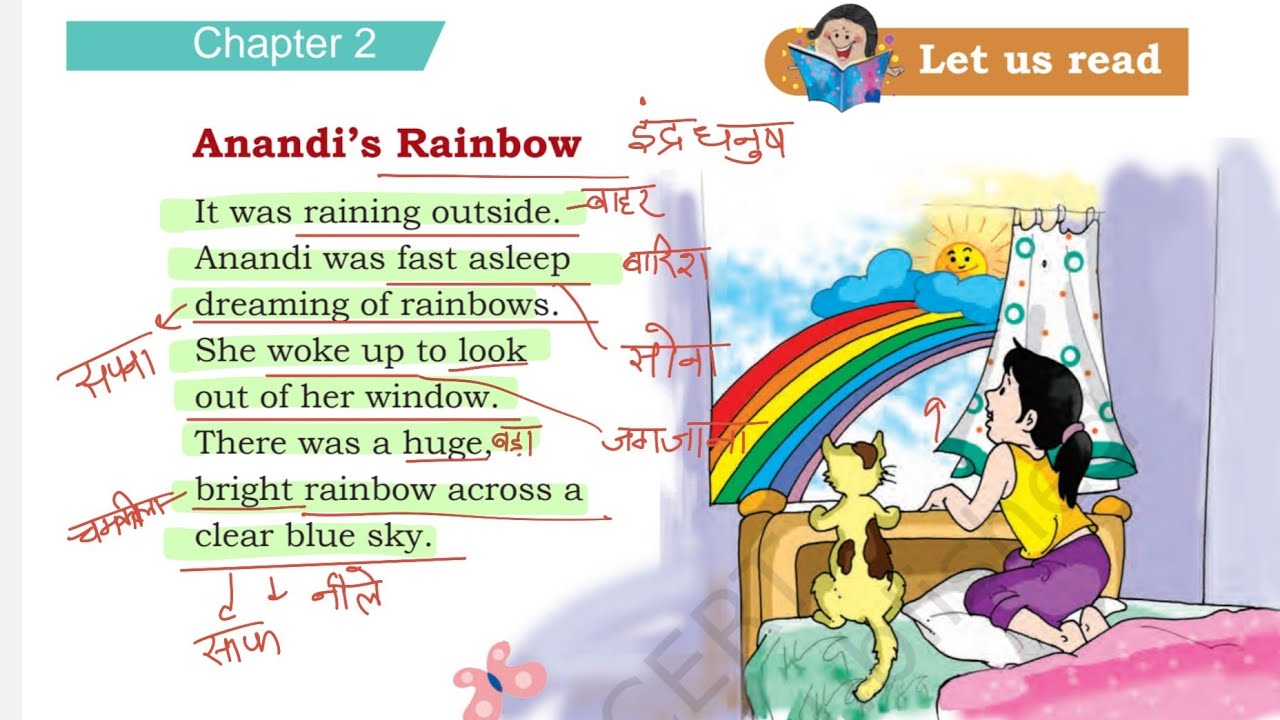 Class2 English Unit 4 Chapter 2 Anandi's Rainbow Full Chapter +Question ...