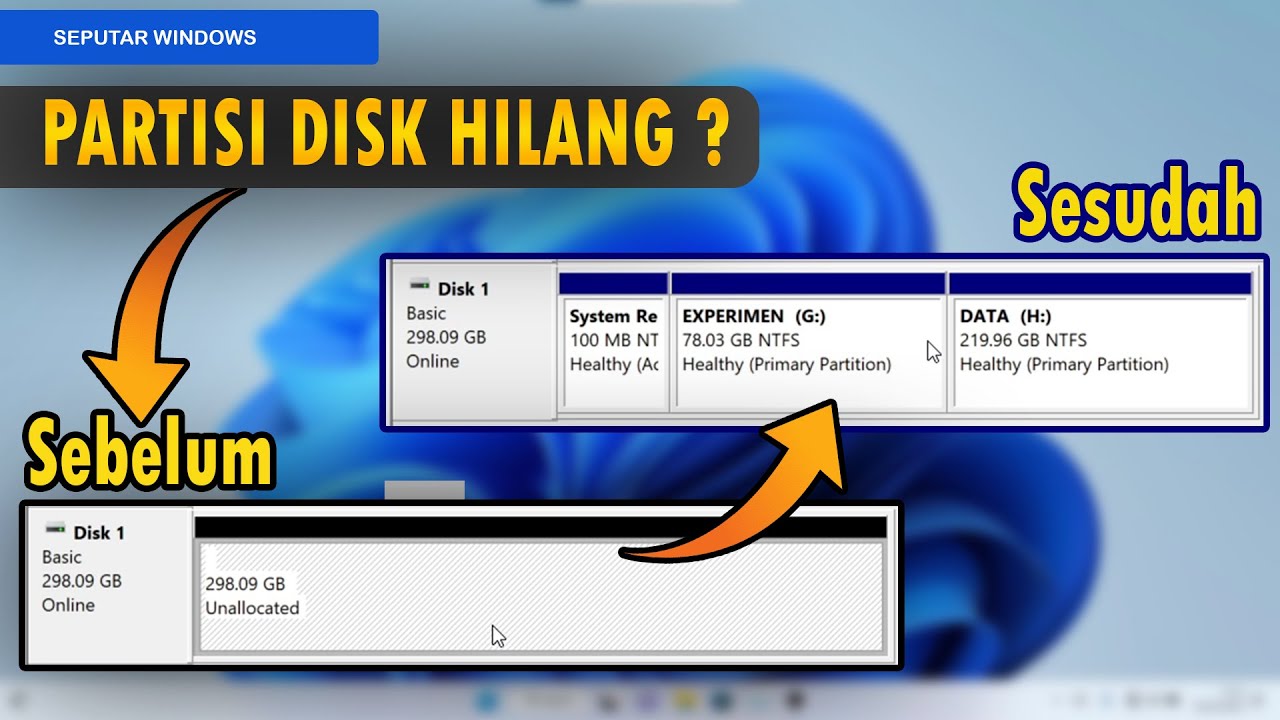 Tips Mengatasi Partisi Disk Tidak Sengaja Terhapus ! Unallocated ...