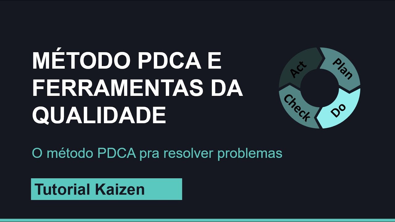 Método PDCA e ferramentas da qualidade - tutorial Kaizen melhoria contínua - YouTube