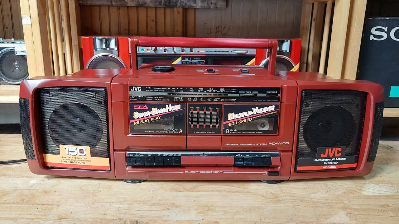Đài Cassette JVC PC - W100 màu đỏ huyền thoại | Giá bán 2,8 triệu | LH ...