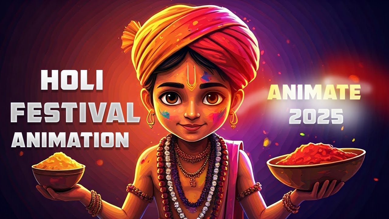 Holi Festival Character Animation:Adobe Animate 2025 Tutorial ...