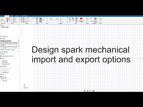 Design spark mechanical import and export options - YouTube