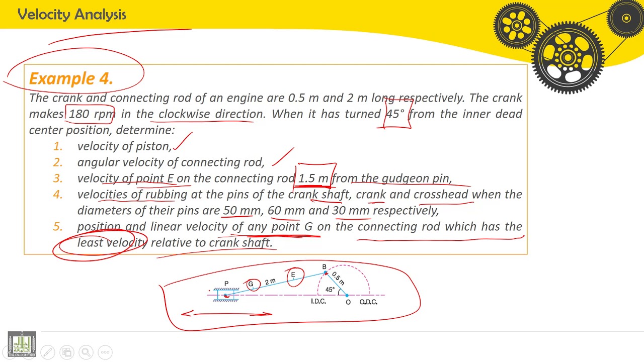 Tutorials Theory of Machines | C3-P4-1 | Slider crank mechanism - 1 ...
