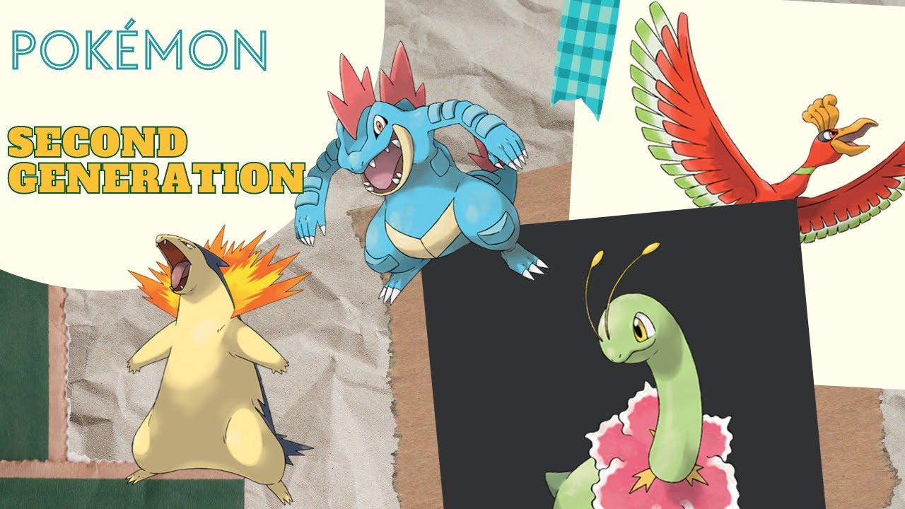 ALL POKÉMON FROM SECOND GENERATION. List from 152 to 251. - YouTube