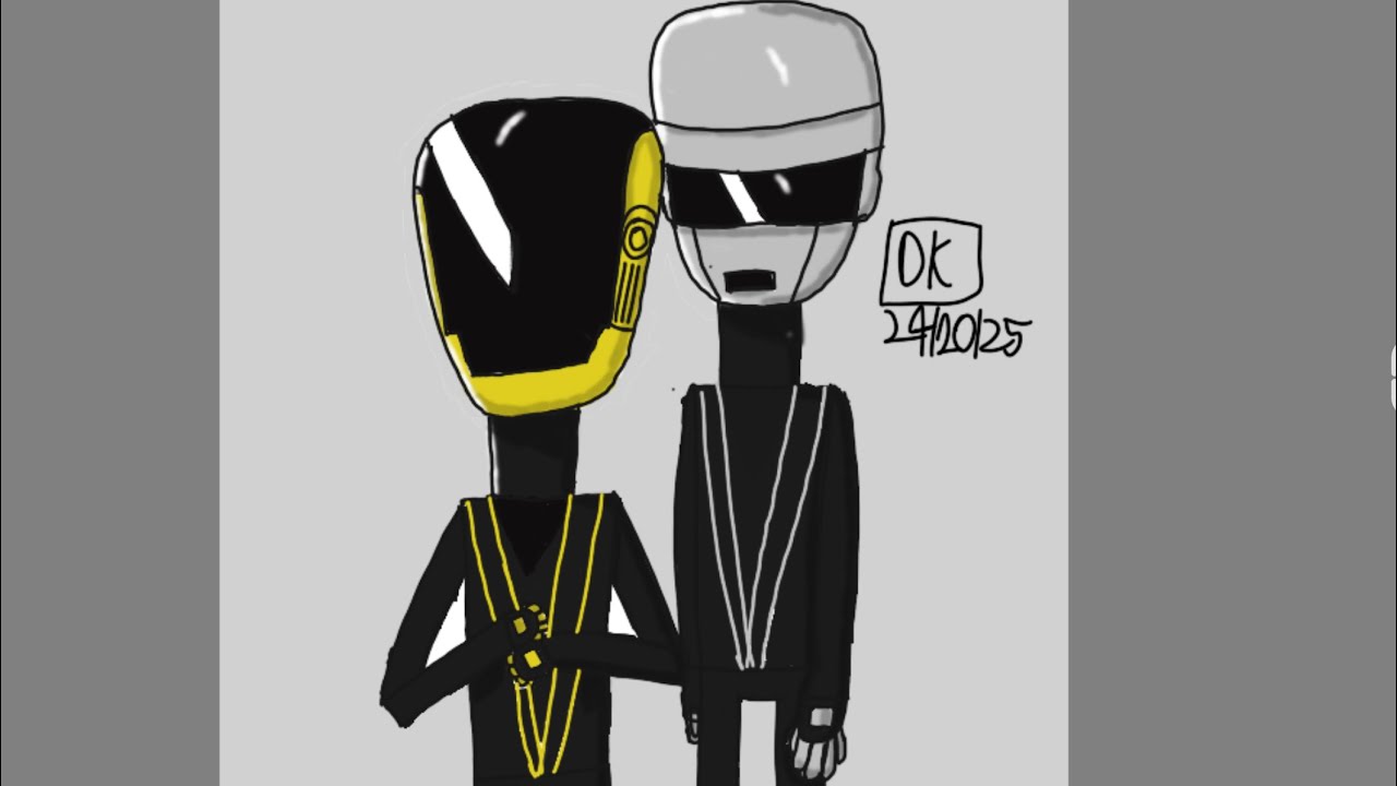 Daft punk speed drawing - YouTube