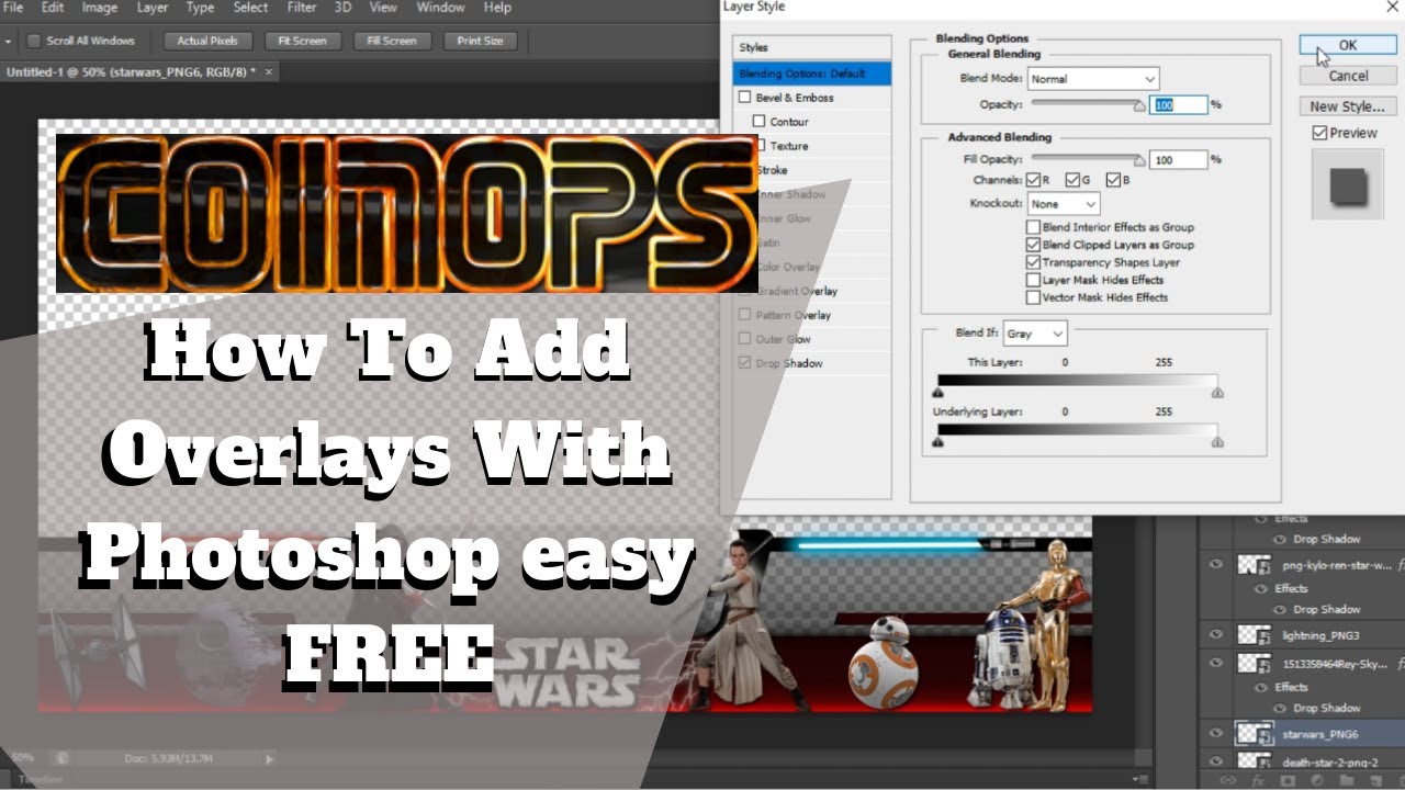CoinOPS Next - How To Add Overlays With Photoshop easy FREE - YouTube