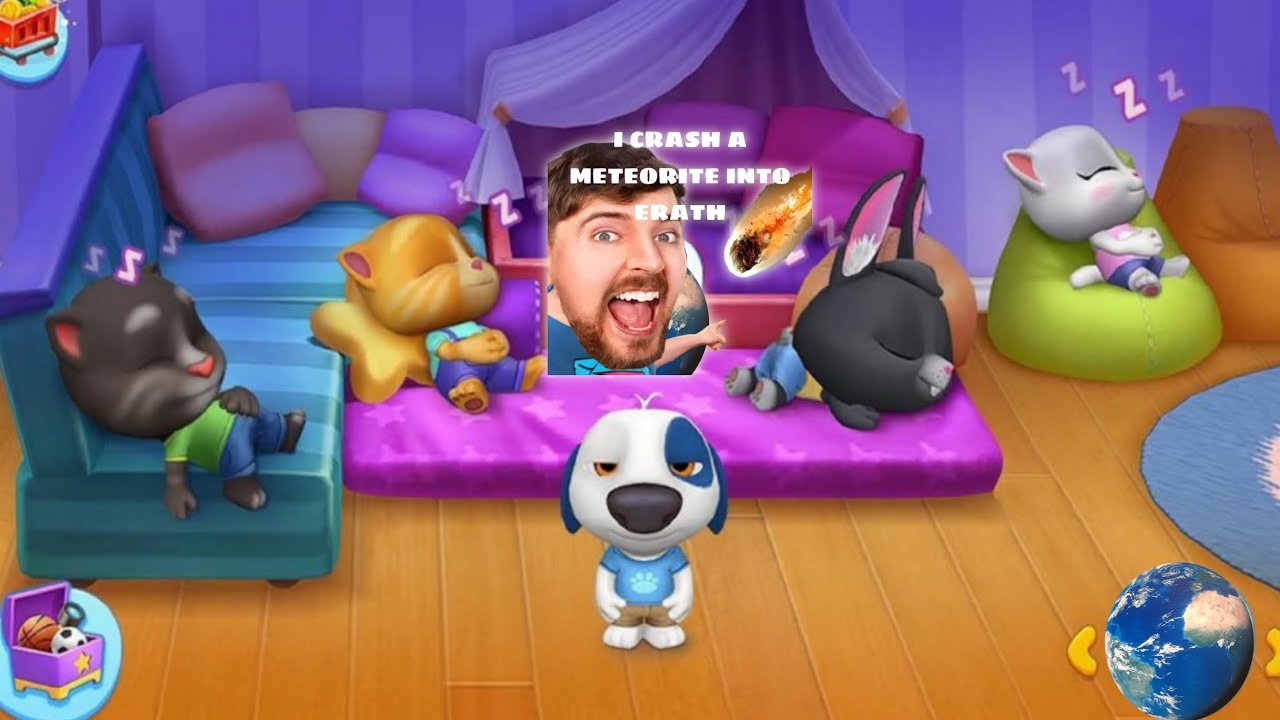 Friends of Talking Tom 2 are sleeping and they are seeing Mr. Best and ...