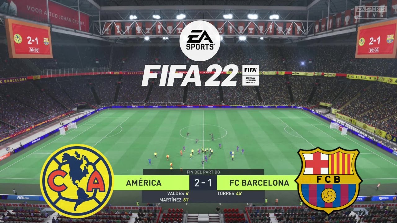 FIFA 22 AMERICA vs FC BARCELONA | PARTIDO AMISTOSO | GAMEPLAY - YouTube