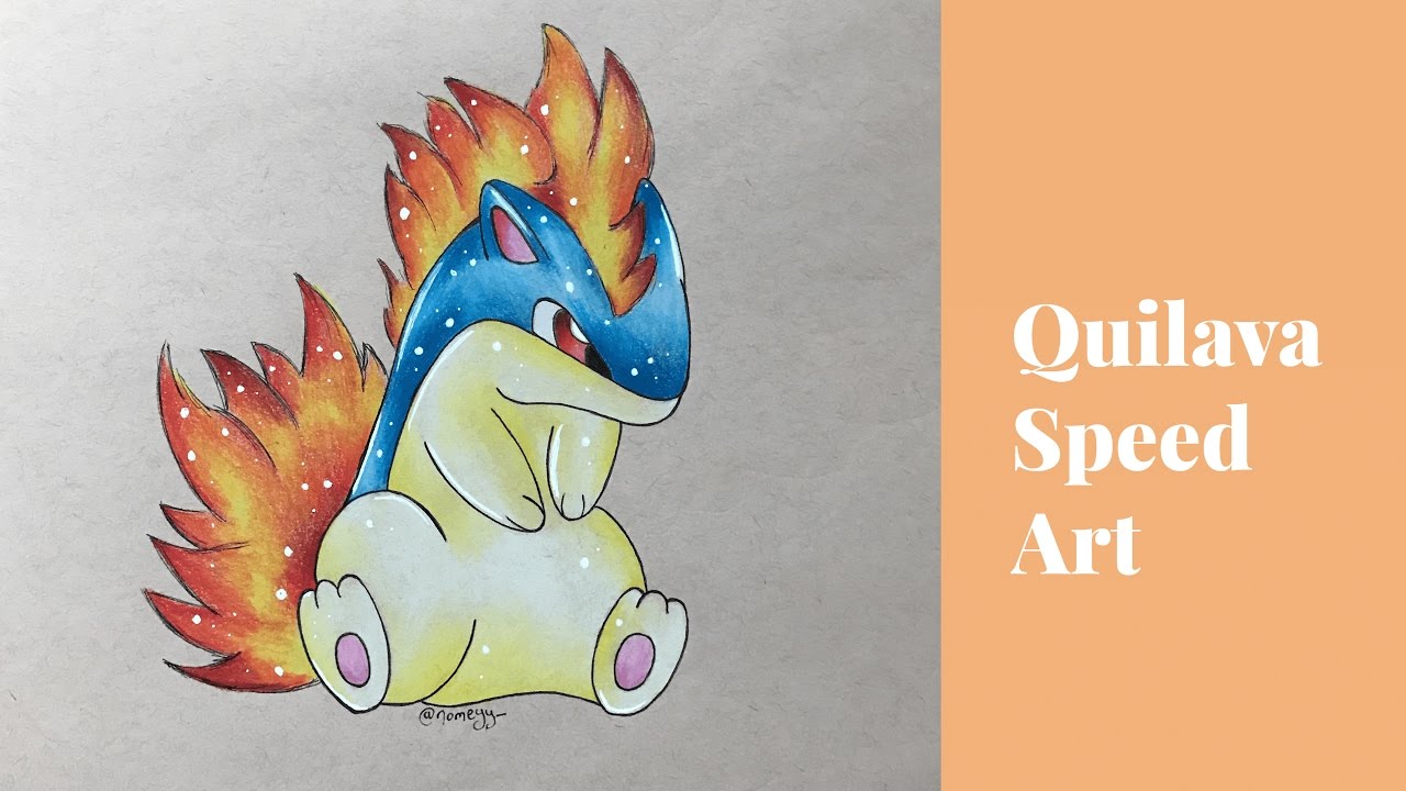 Quilava Speed Art Drawing - YouTube