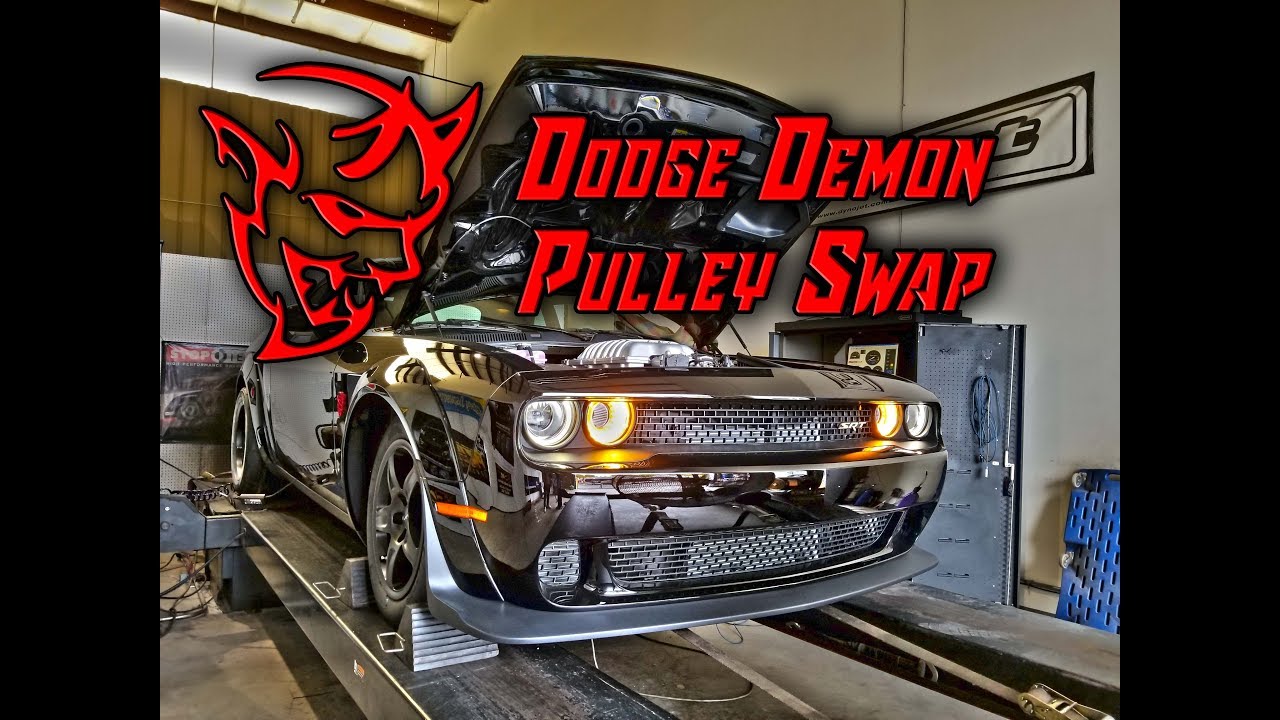 Dodge Demon Pulley Swap Dyno - YouTube