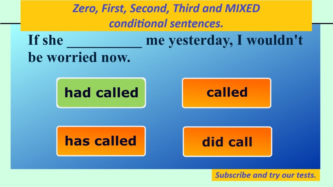 All the Conditionals Quiz | Can you score 15 of 15? | English Grammar ...
