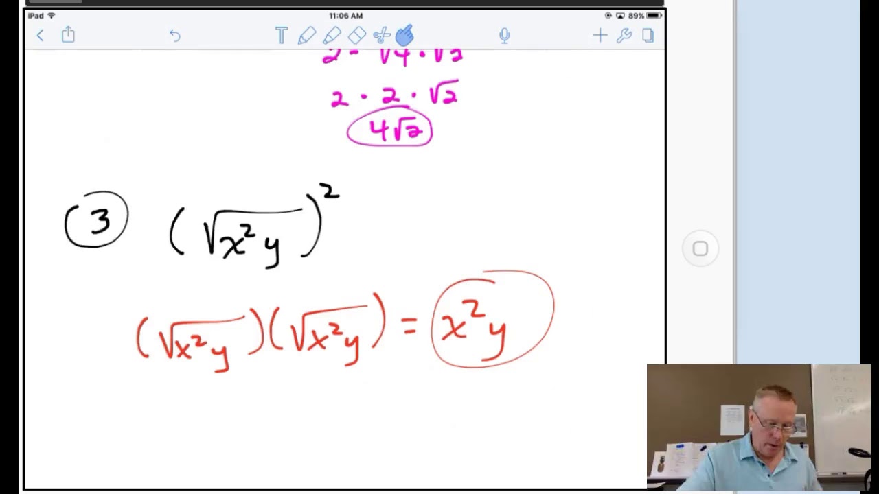 Algebra 2 Ch. 4-8 complex numbers and radicals day 1 - YouTube
