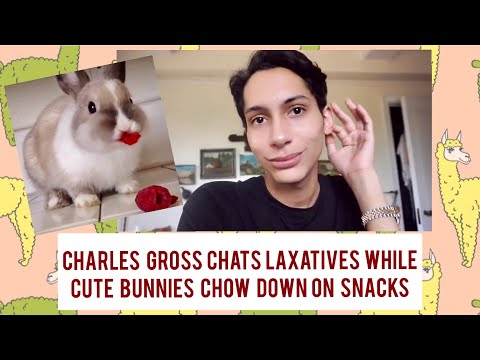 CHARLES GROSS CHATS LAXATIVES WHILE CUTE BUNNIES CHOW DOWN ON SNACKS