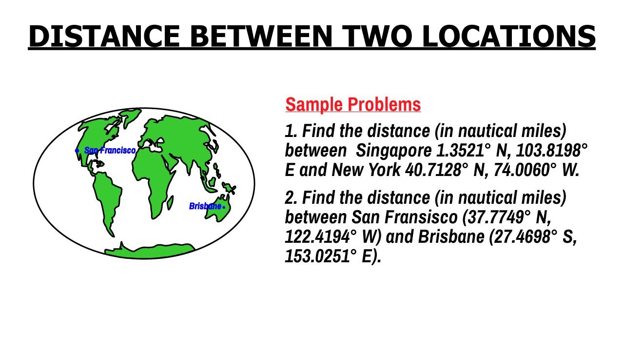 Distance Between Two Locations East And West YouTube Distance Between Two Locations East And West YouTube