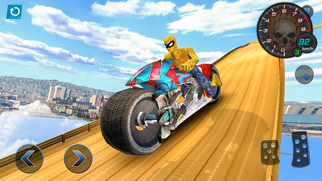 Moto Spider Vertical Ramp: Jump Bike Ramp Games - Android Gamplay part ...