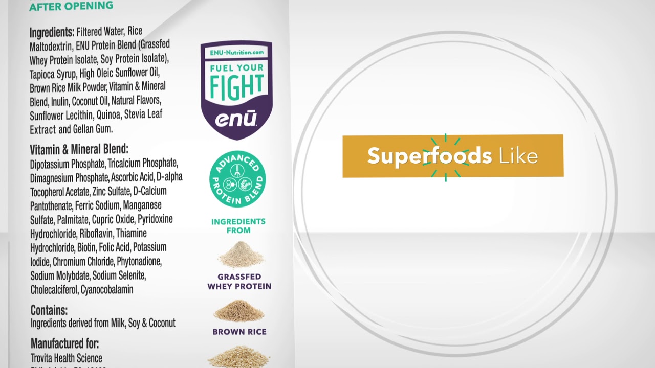 ENU Nutrition Shake Video - YouTube