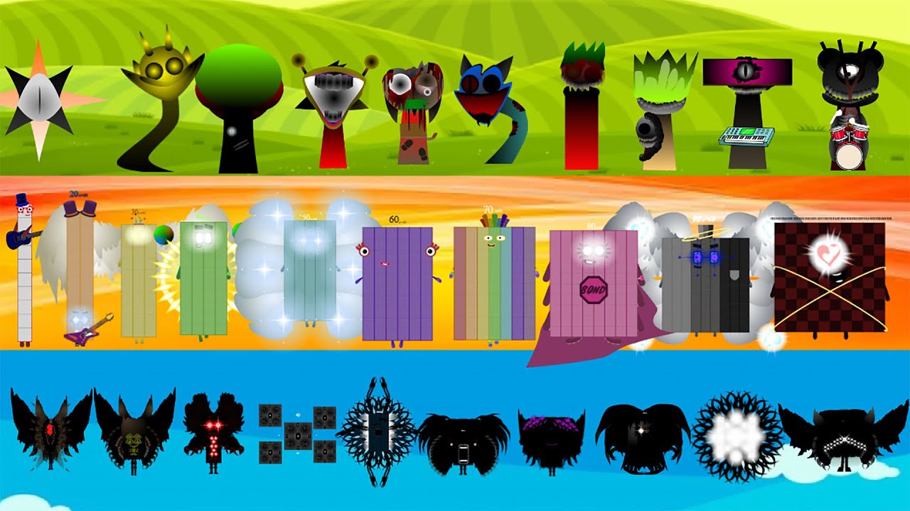 Numberblocks Band But Different (1ND - 1UV) vs Incredibox Sprunki vs ...