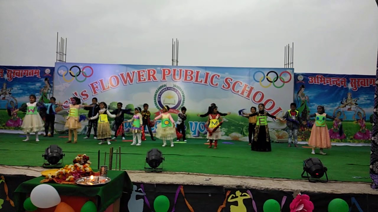 St's Flower public school Devri road agra, class's u. Kg. Welcome song ...