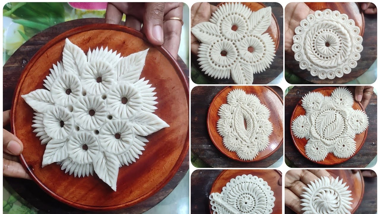 বিভিন্ন ফেলে দেওয়া জিনিস দিয়ে ৬টি নকশি পিঠার ডিজাইন।।Nokshi Pitha ...