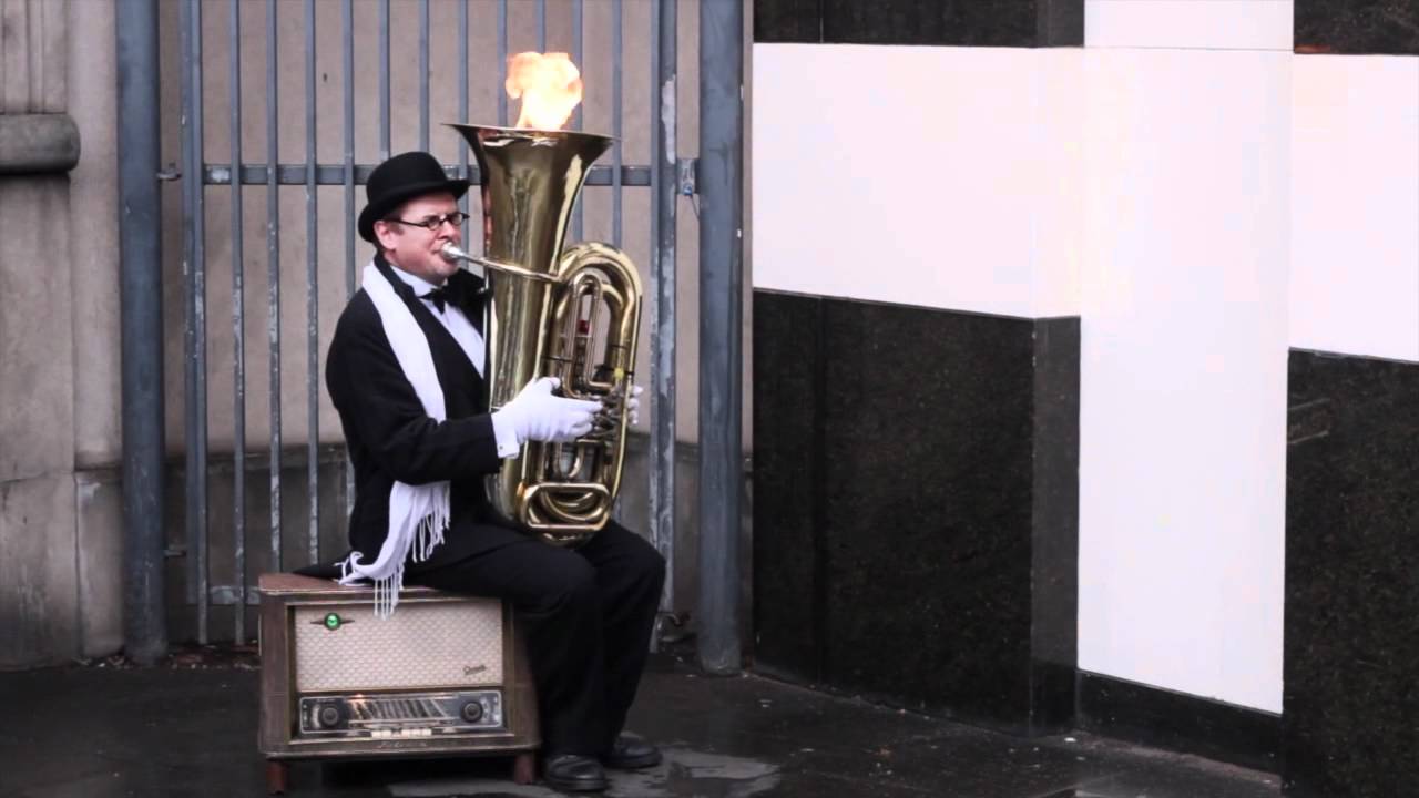The Flaming Tuba - YouTube