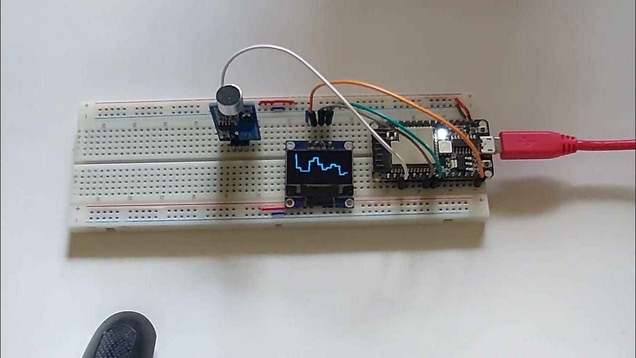 ESP32 Perlin noise wave visualization on an OLED display with sound sensor. - YouTube