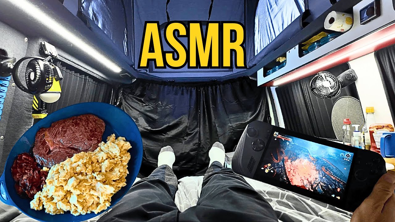 VAN LIFE, Camping, Cooking, and Gaming [ EP3 ] - YouTube