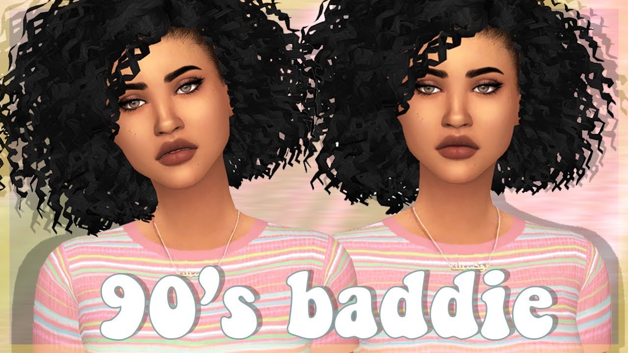 The Sims 4 CAS: 90's Baddie | FULL CC LIST & SIM DOWNLOAD - YouTube