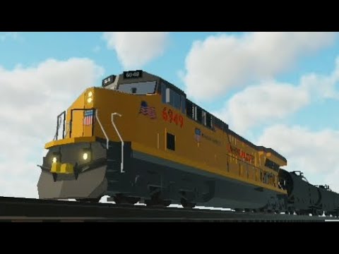 UP 6949 leads a Tanker Train In The New Paint Scheme! and has DPU! in Roblox Southline - YouTube