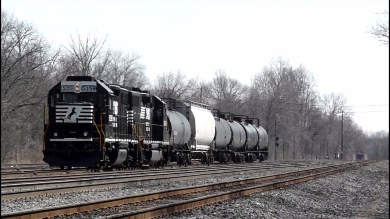 20130313 March 13 2013 NS K38 transfer run from Falls Yard arrives ...