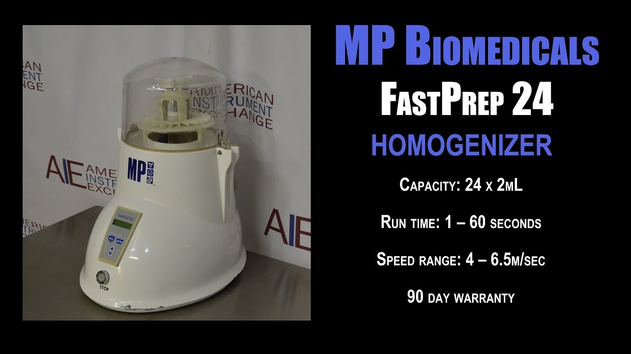 MP FastPrep 24 homogenizer (1240R CELL DIS) - YouTube
