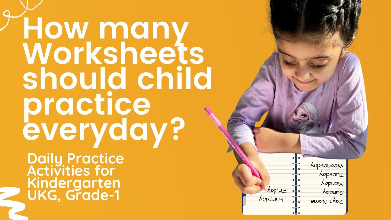 How many Activity Sheets Should Child Practice Everyday? Daily Practice ...