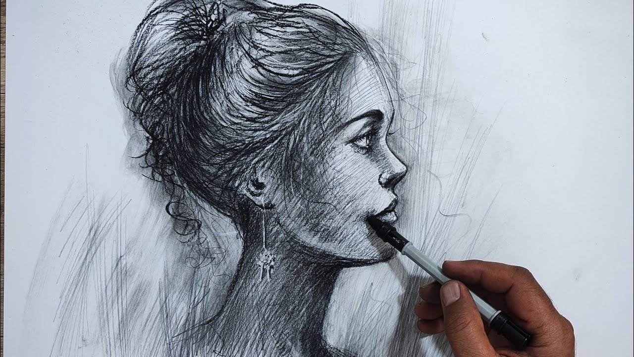 Drawing faces in an easy way☘️Draw portraits freely and easily - YouTube