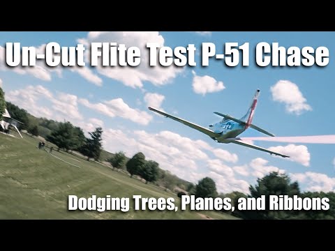 Full un-cut Flite Test P-51 chase until I CRASH