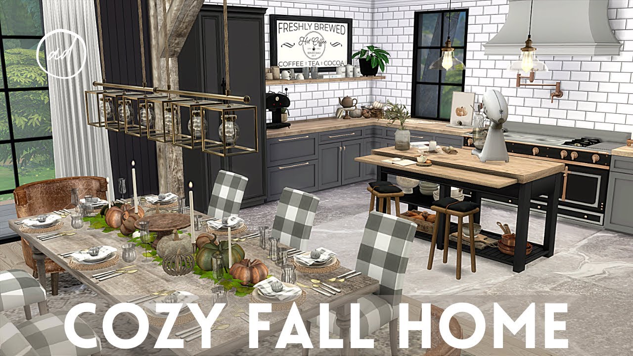 COZY FALL HOME Sims 4 CC SPEED BUILD CC List YouTube COZY FALL HOME Sims 4 CC SPEED BUILD CC List YouTube