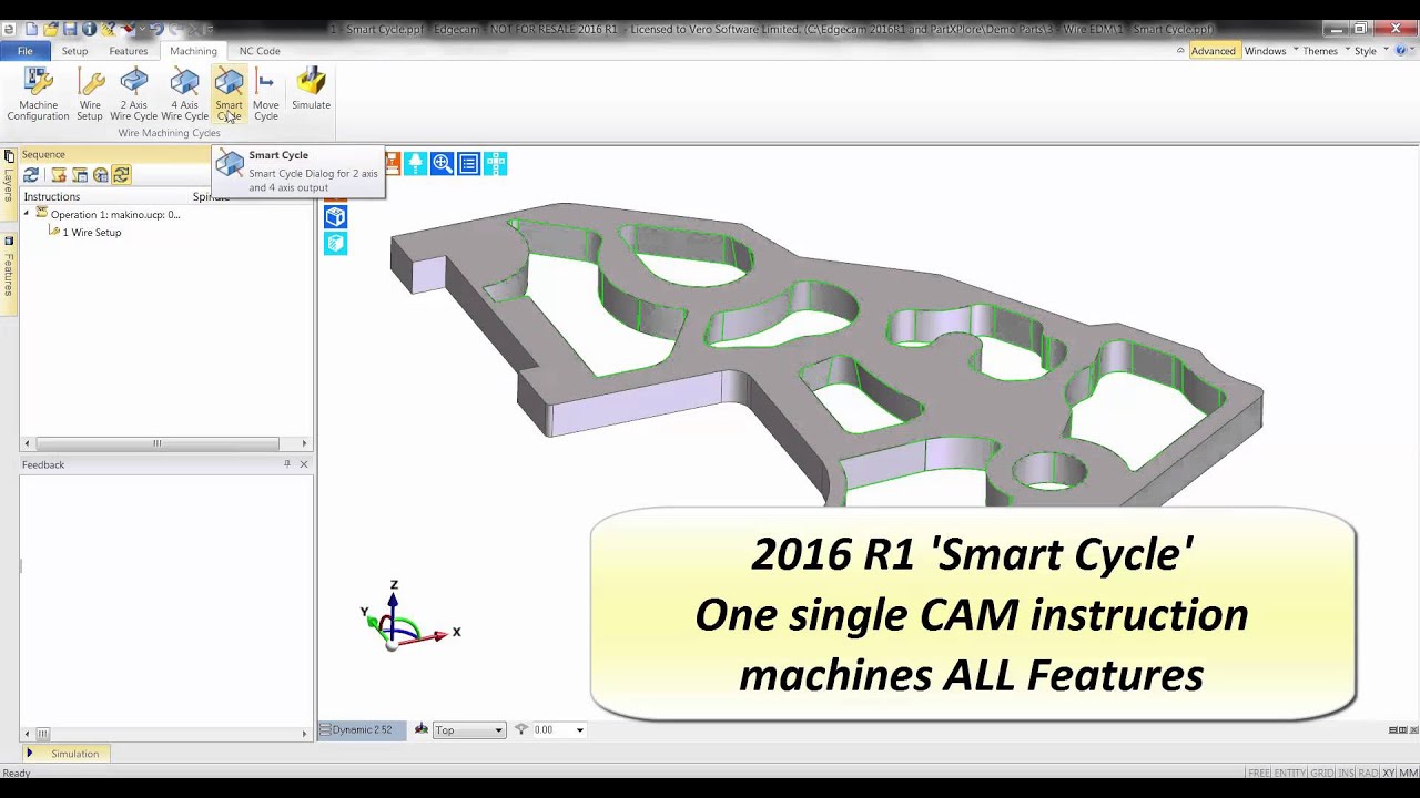 Edgecam 2016R1 | Wire EDM Smart Cycle - YouTube