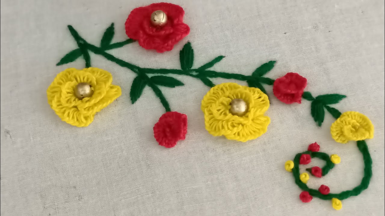 Beautiful flower design stitching || Easy stitching tutorial for ...