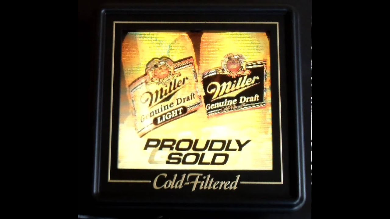 Miller Genuine Draft & MGD Light Illuminated Screen Changer Motion Sign ...