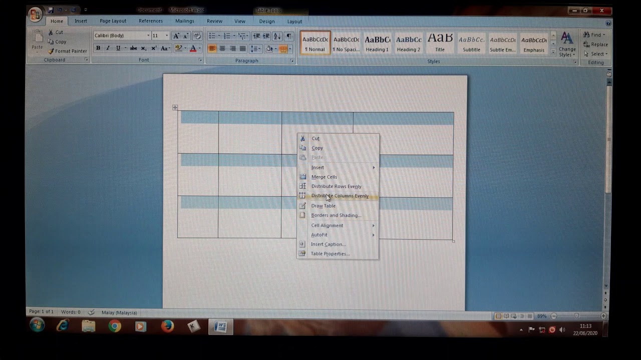Grade 4 Microsoft Word Table Part 2 YouTube Grade 4 Microsoft Word Table Part 2 YouTube
