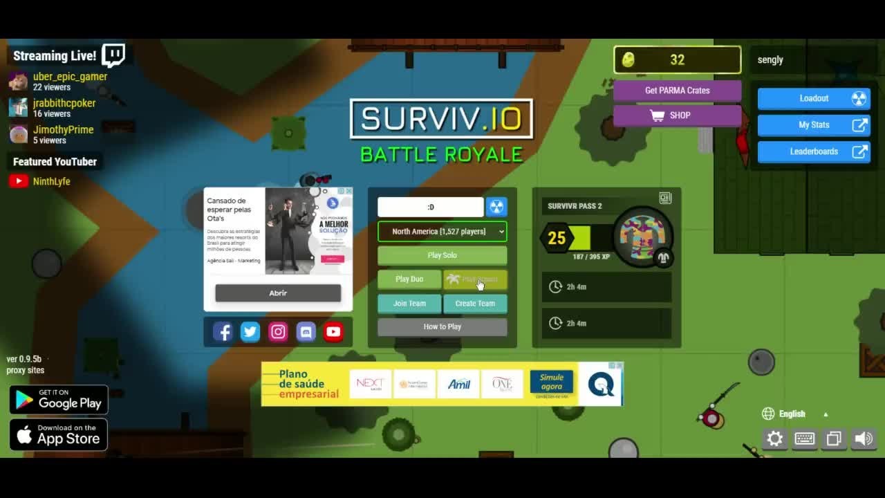 surviv.io - 2d battle royale game - YouTube