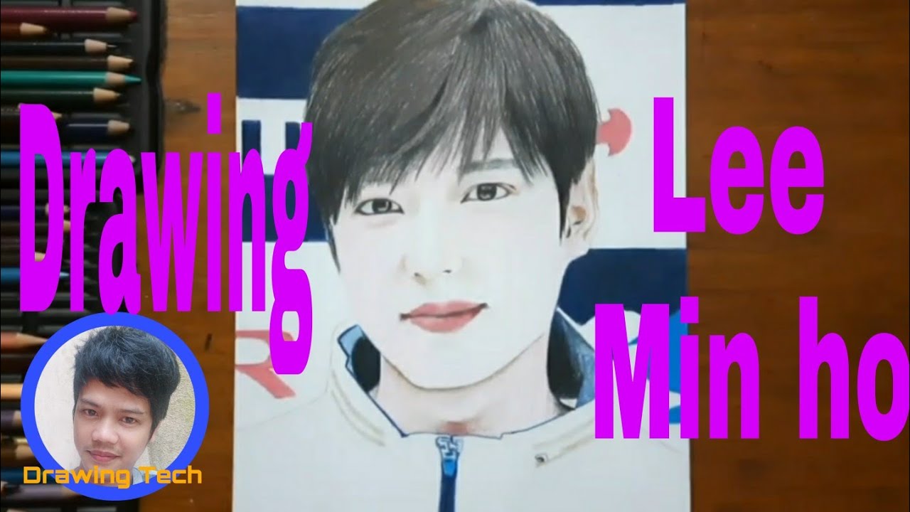 HOW TO DRAW LEE MIN HO | Drawing Tech - YouTube