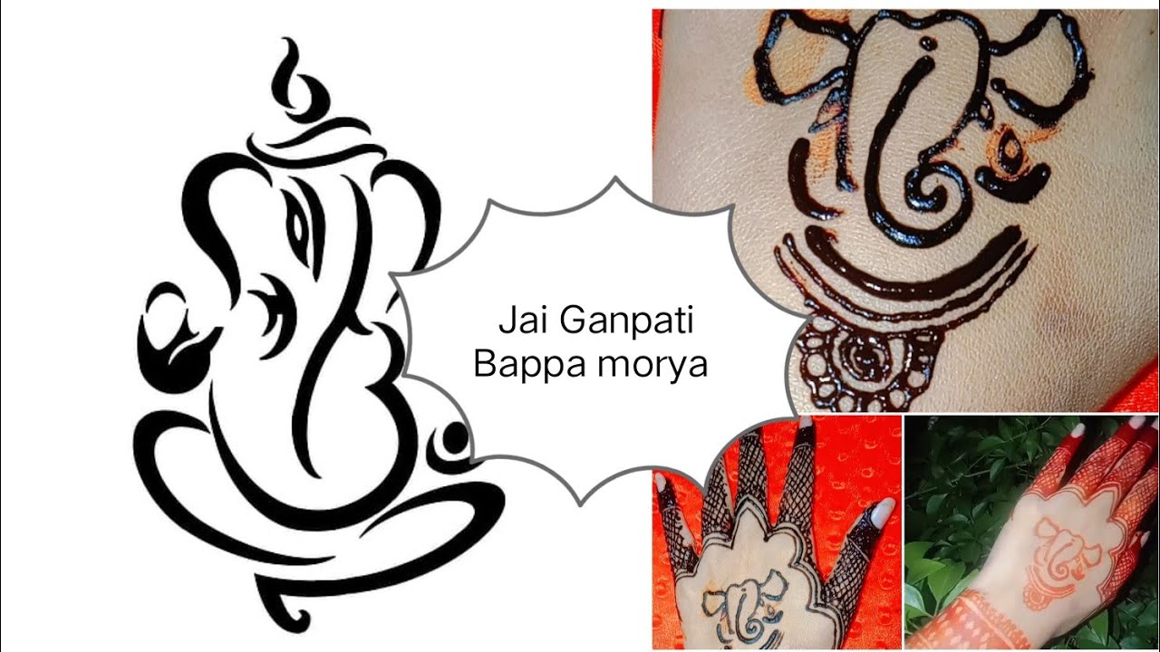 Easy back hand Bappa mehndi designs #heenamehndi #youtubevideo # ...
