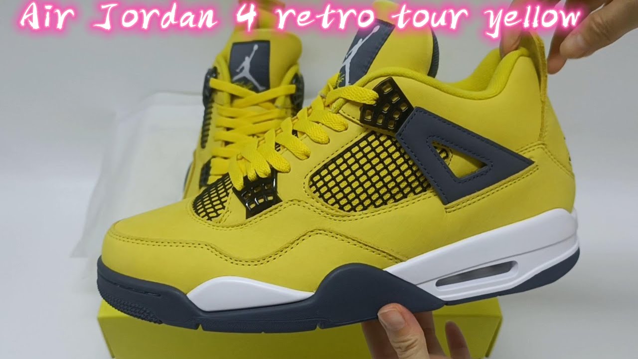 The Air Jordan 4 IV Retro Tour Yellow Detail Review - YouTube