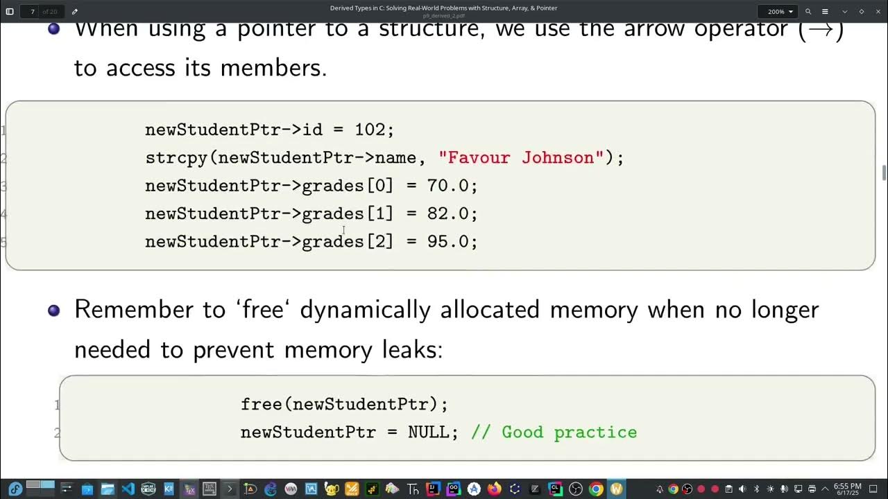 #9_1 Real-World Problem Solving in C with Derived Types: Structures, Arrays & Pointers Explained ...