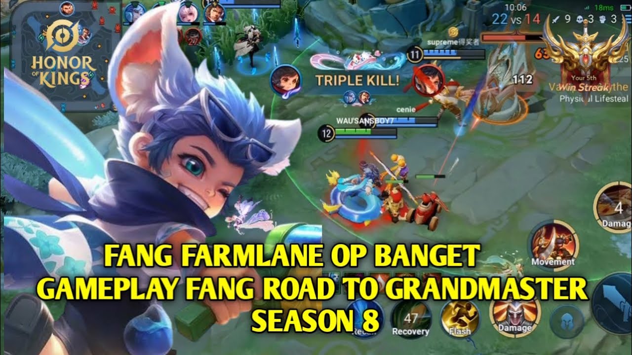 HOK : GAMEPLAY FANG | ROAD TO GRANDMASTER - Honor Of Kings - YouTube