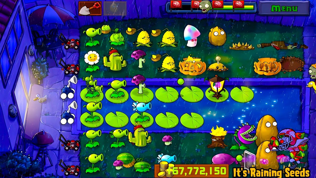 PVZ:*MINI GAMES_IT'S RAINING SEEDS GAMEPLAY* | Pvz Mini Games | Pvz ...