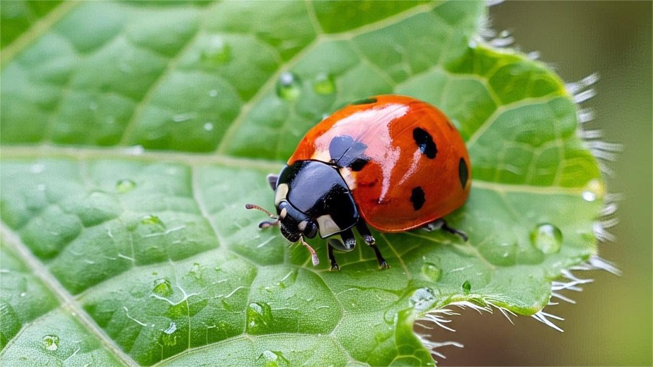 🐞⭐ Relaxing Ladybug on a Leaf in the Forest | 8K HD – Your Gateway to ...