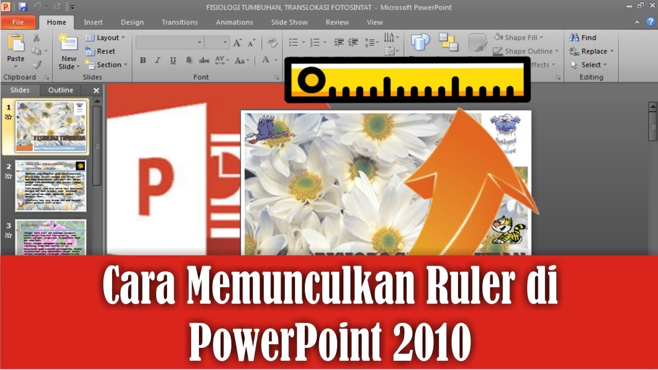 Cara Memunculkan Ruler di PowerPoint 2010 - YouTube