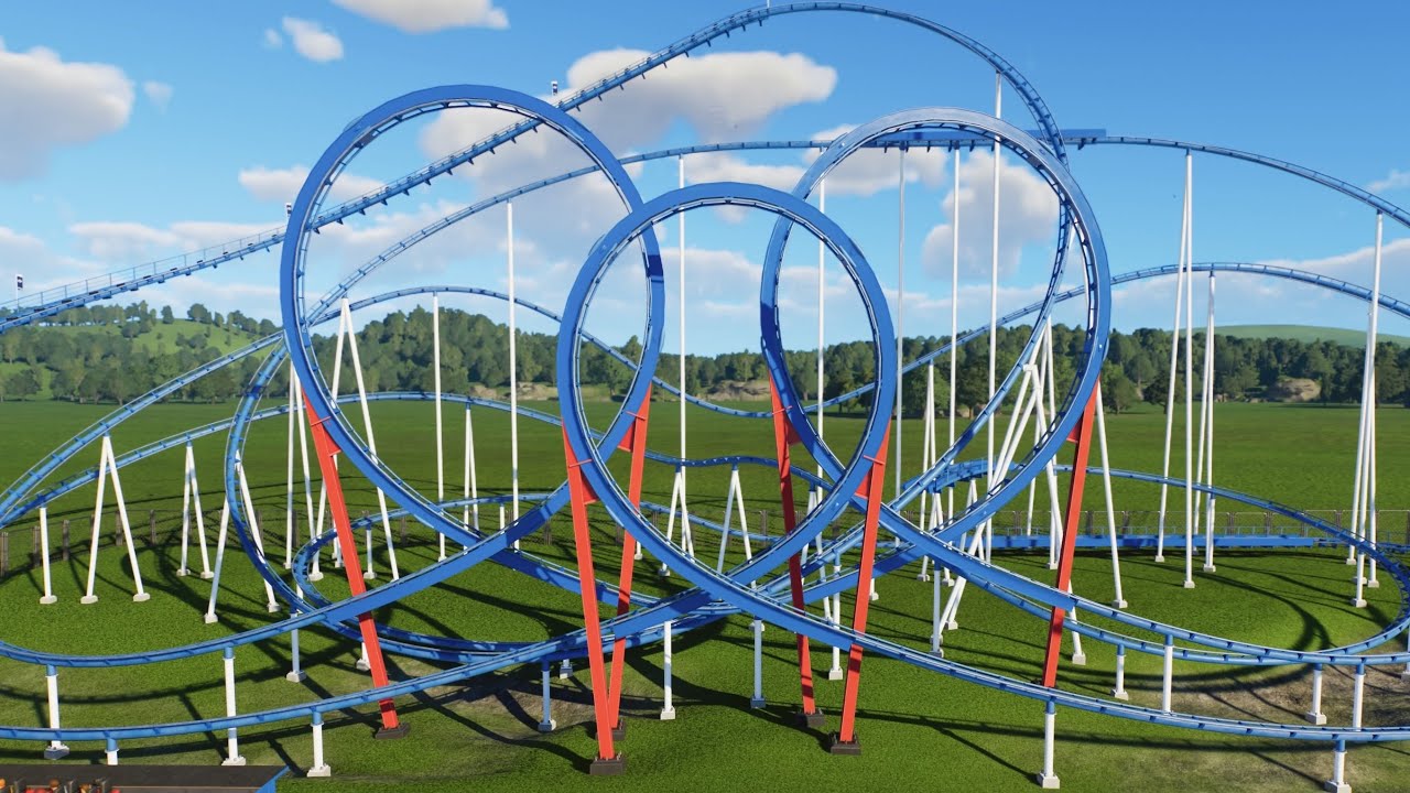All American Triple loop planet coaster 2 recreation POV - YouTube