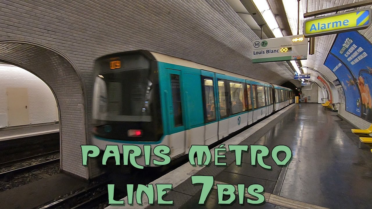 Paris Métro - Line 7bis (MF 88 Trainset) - YouTube