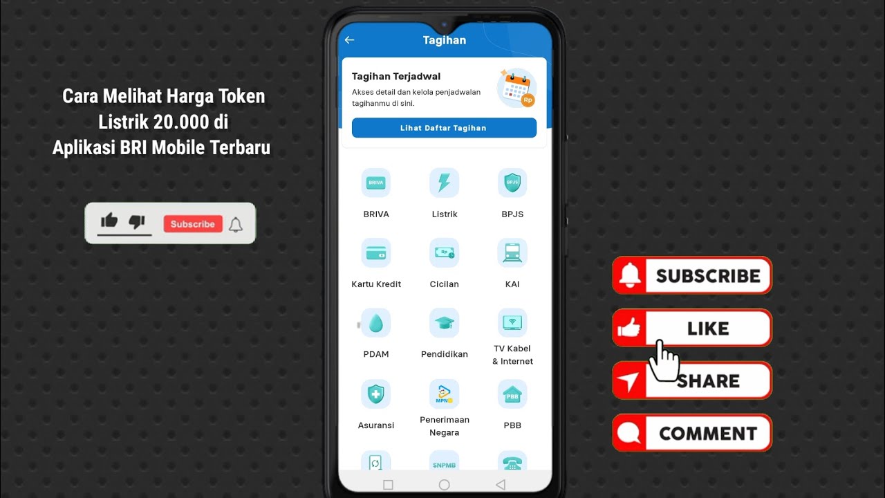 Cara Melihat Harga Token Listrik 20.000 di Aplikasi BRI Mobile Terbaru ...